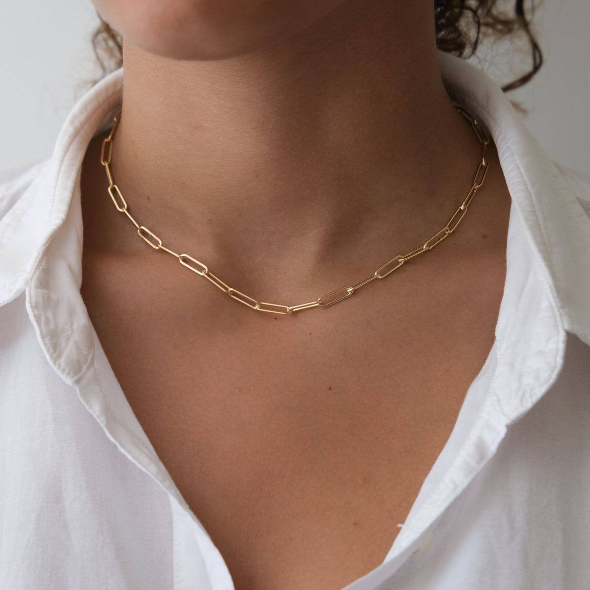 Clips Chain Necklace in Gold – QILADA